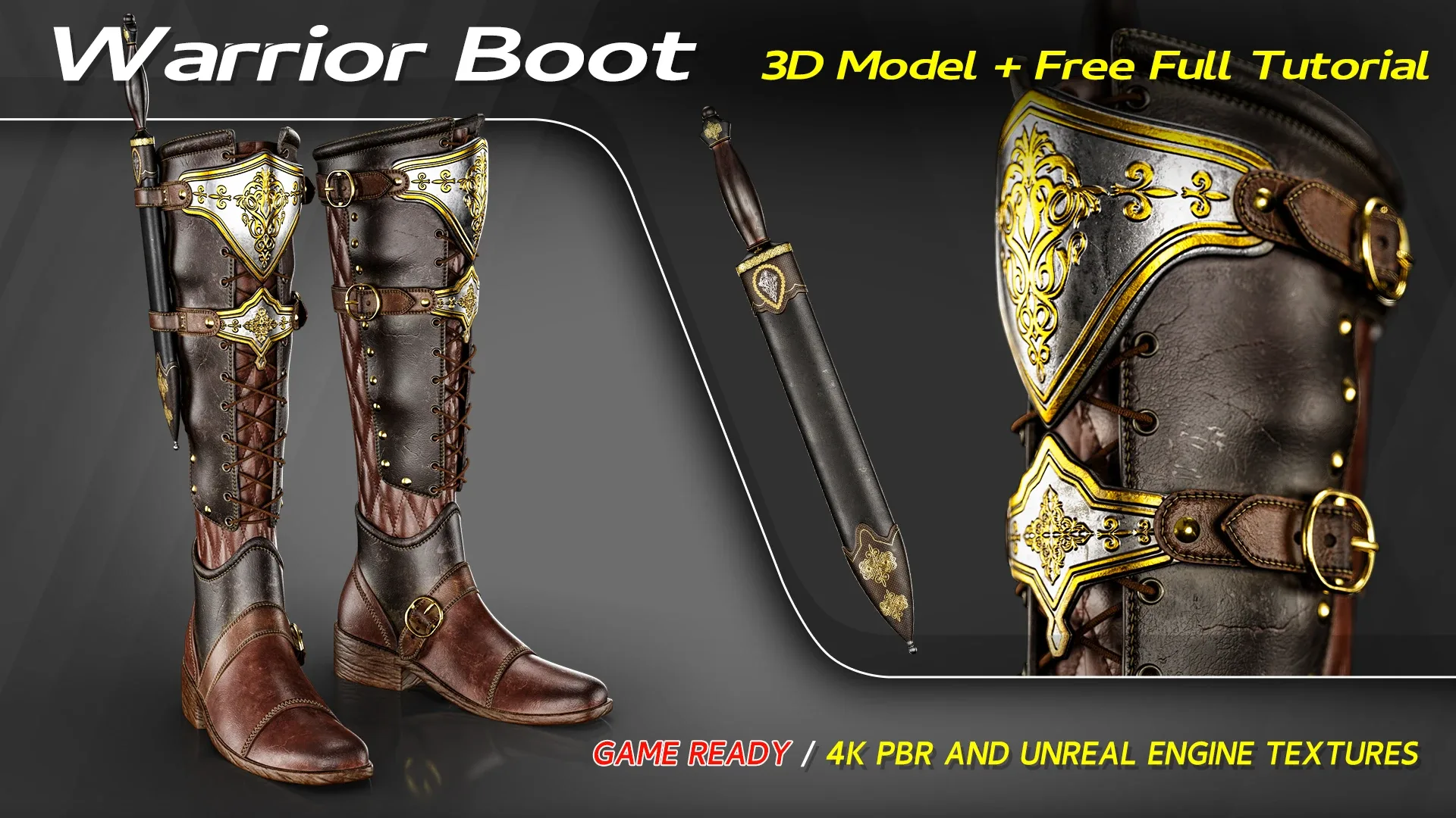 Warrior Boot / 3D Model + Free - FlippedNormals
