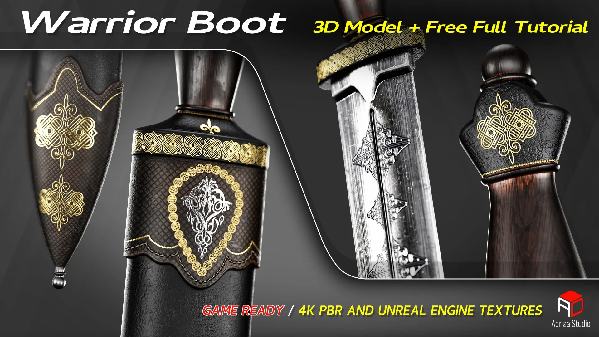 Warrior Boot / 3D Model + Free - FlippedNormals