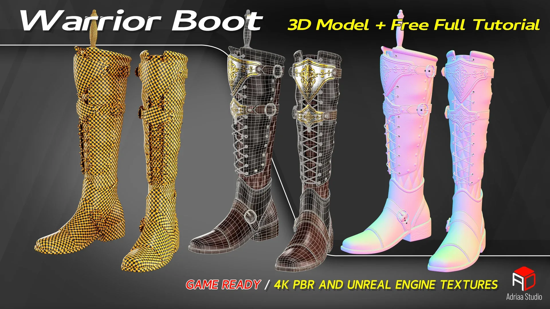 Warrior Boot / 3D Model + Free - FlippedNormals