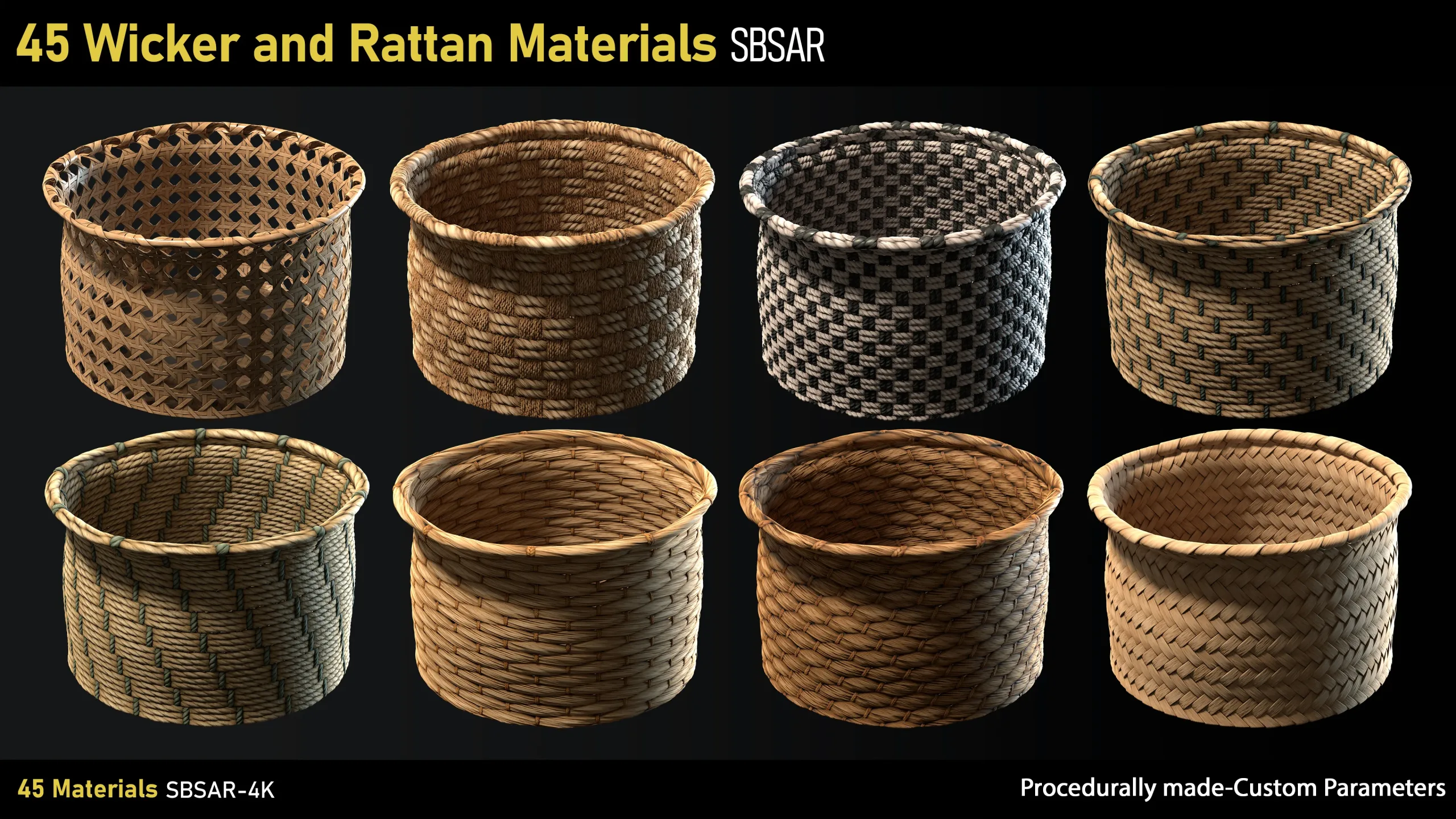 Wicker and Rattan Materials-SBSAR - FlippedNormals