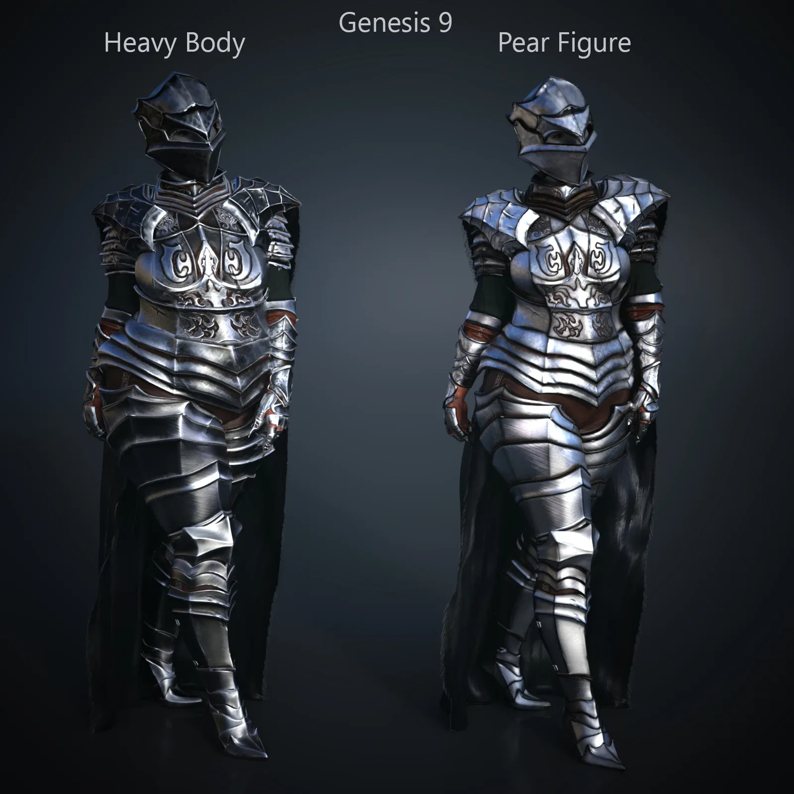 Midnight Armor Outfit for Genesis - FlippedNormals