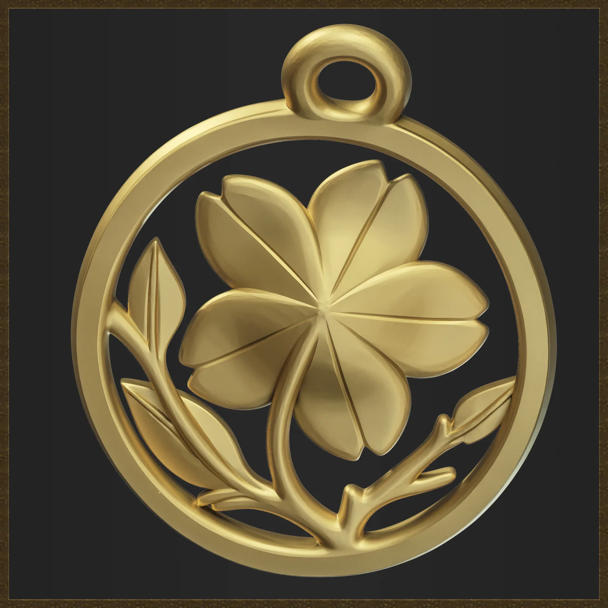 Botanical Flower Charm - FlippedNormals