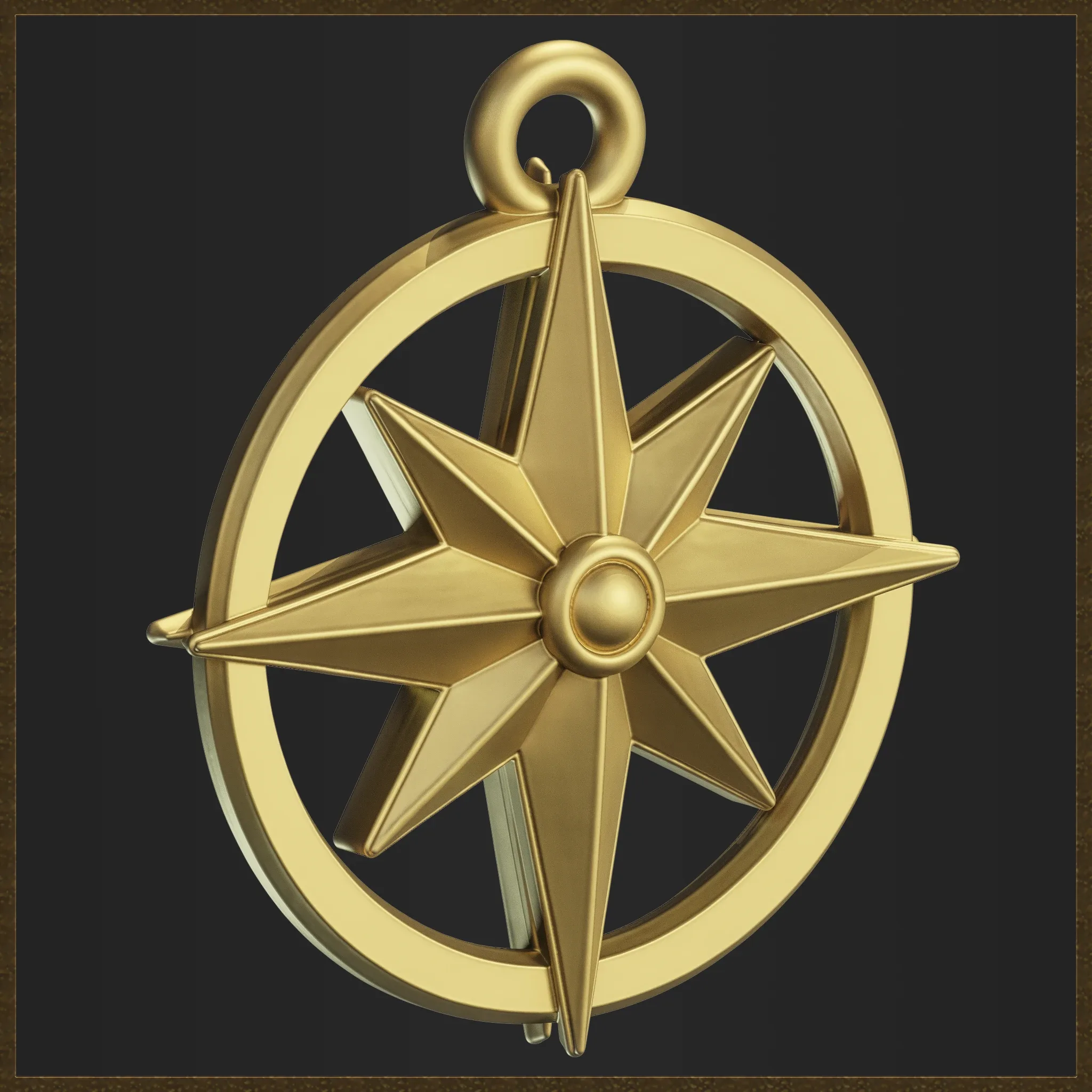 Nautical Compass Pendant - FlippedNormals