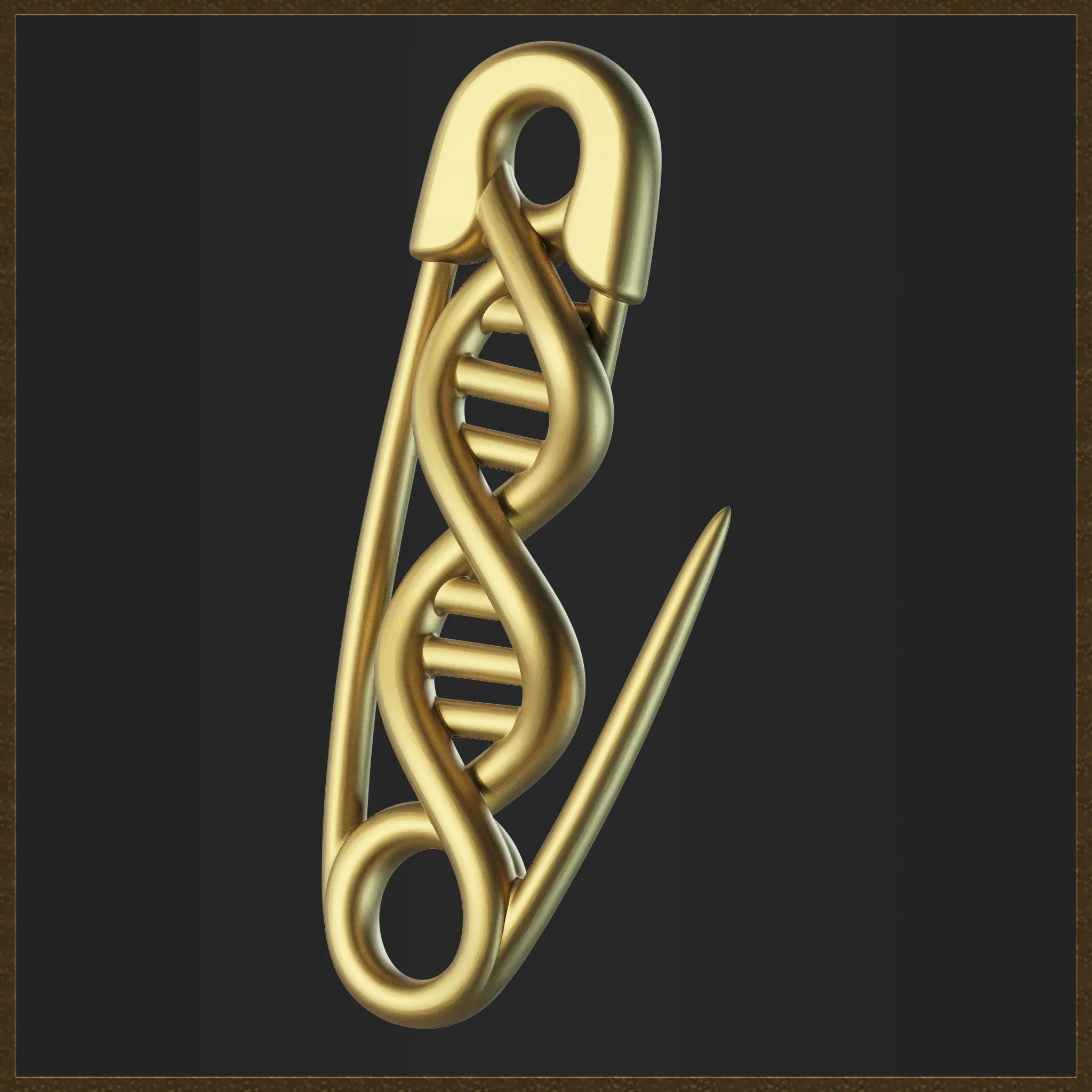 Safety Pin DNA Pendant - FlippedNormals