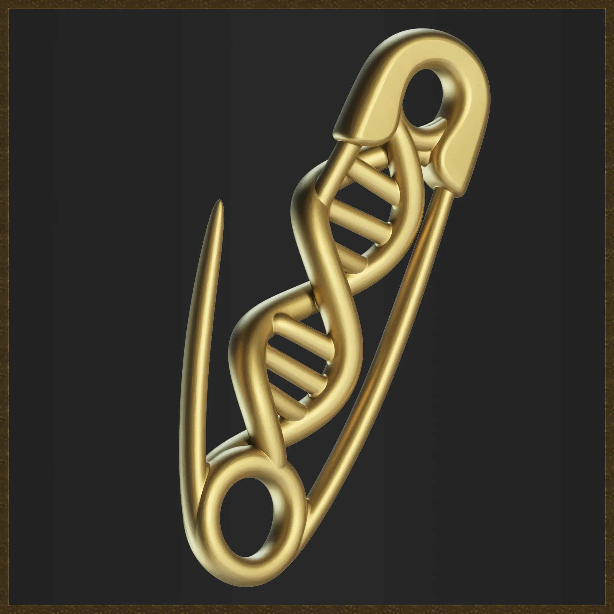 Safety Pin DNA Pendant - FlippedNormals