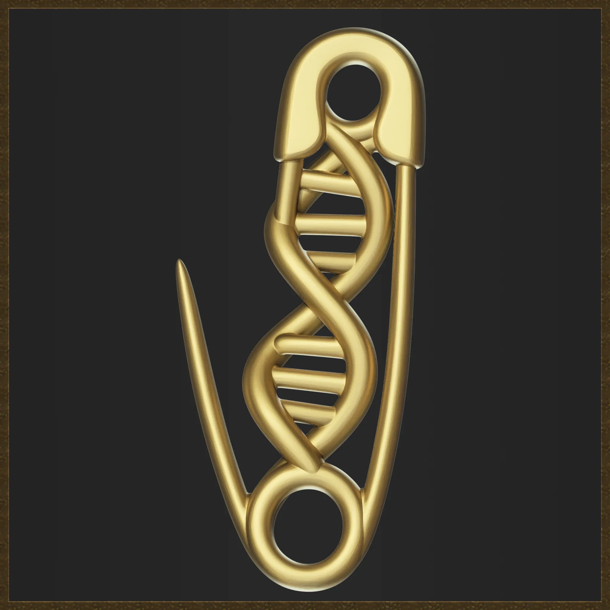 Safety Pin DNA Pendant - FlippedNormals