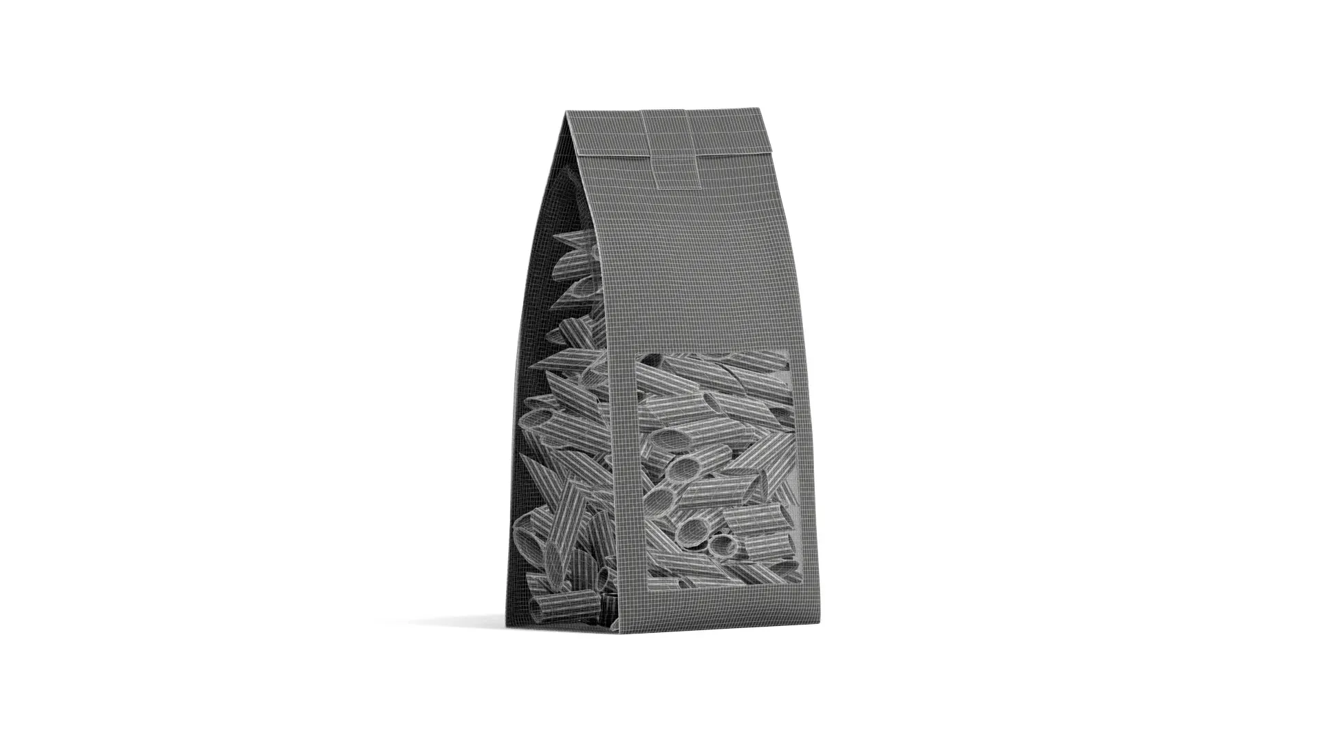 Black Paper Penne Pasta Package - FlippedNormals