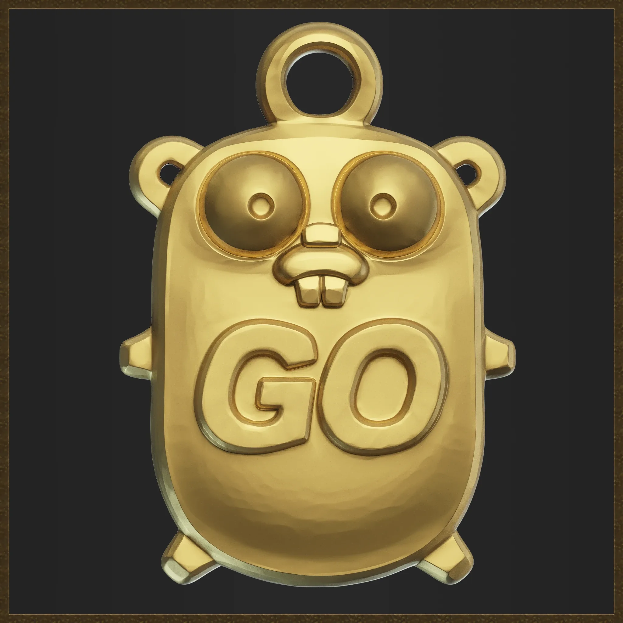 Go Programming Mascot Pendant - FlippedNormals