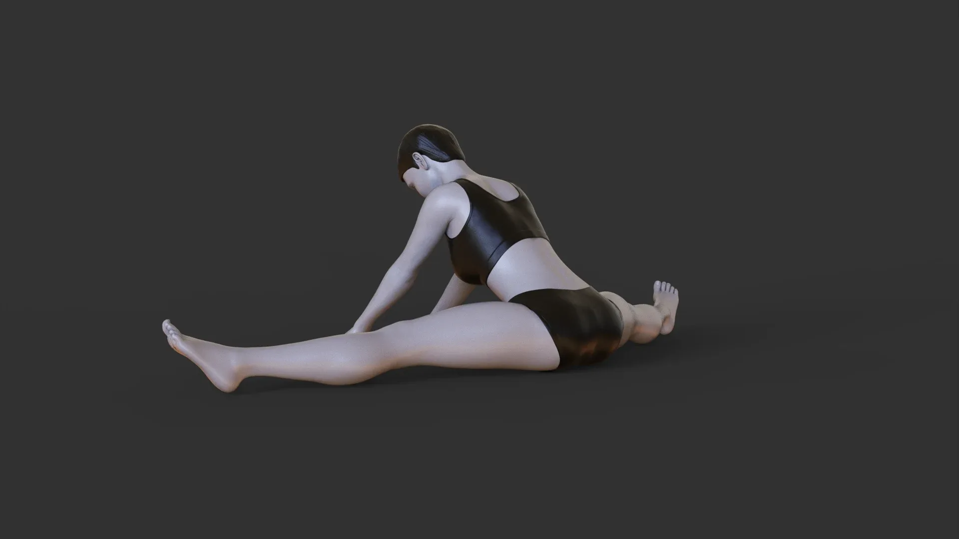 Yoga Pose - Seated straddle pose - FlippedNormals
