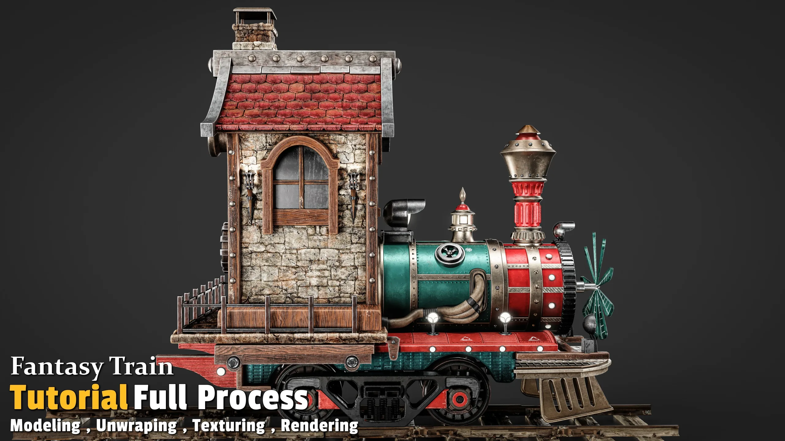 Fantasy Train / Full Tutorial Process - FlippedNormals