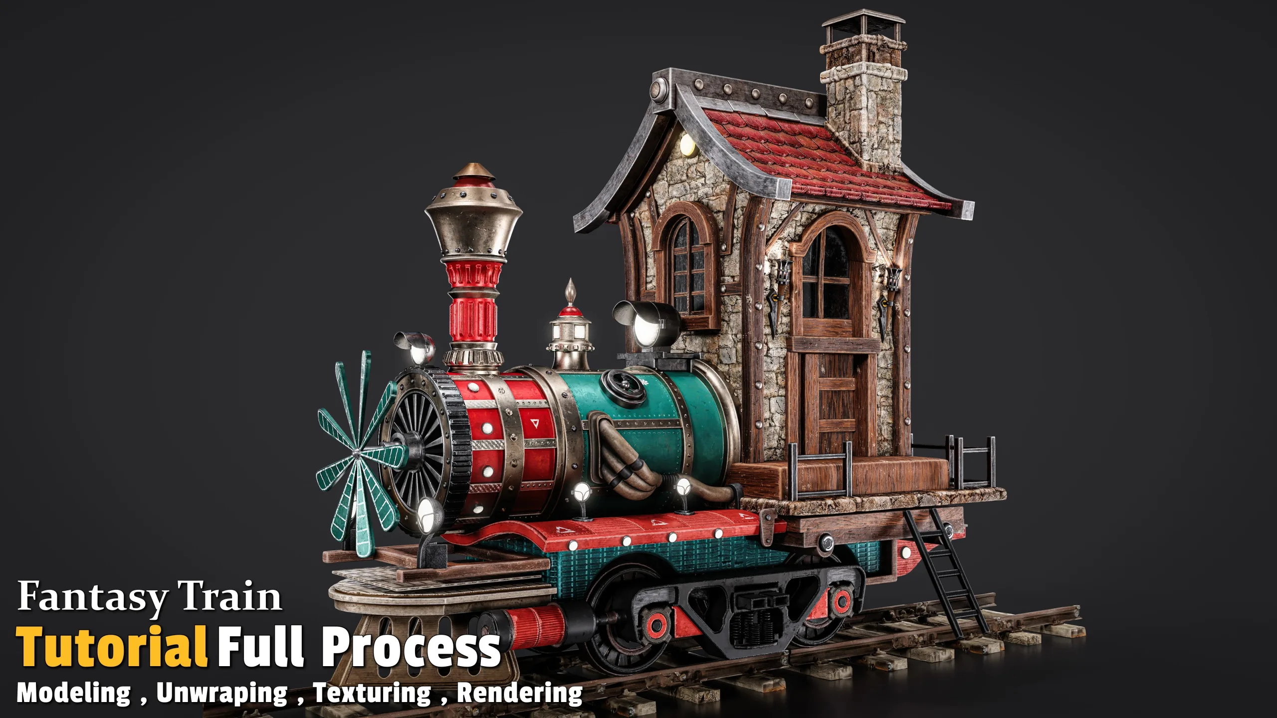 Fantasy Train / Full Tutorial Process - FlippedNormals