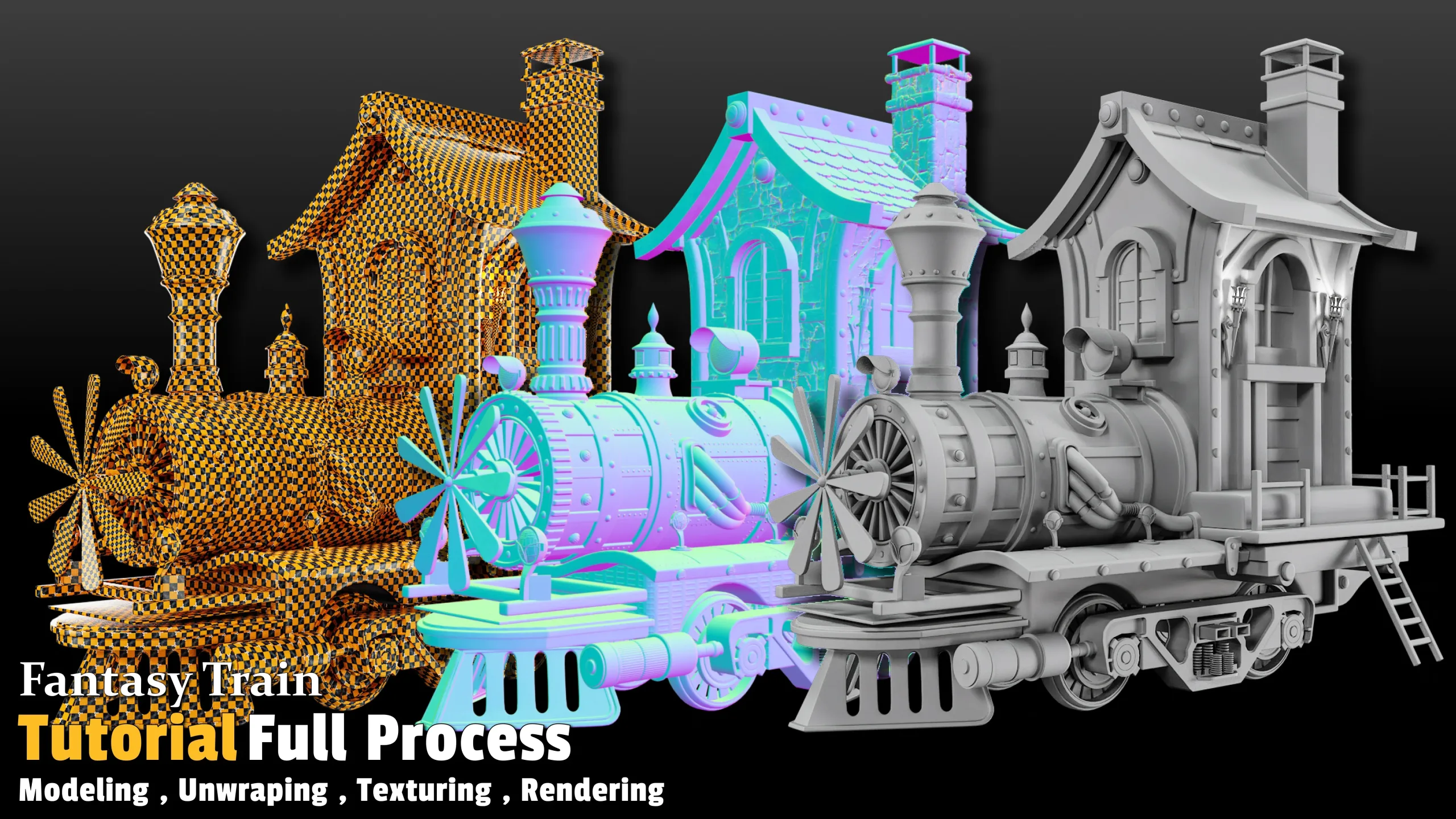 Fantasy Train / Full Tutorial Process - FlippedNormals