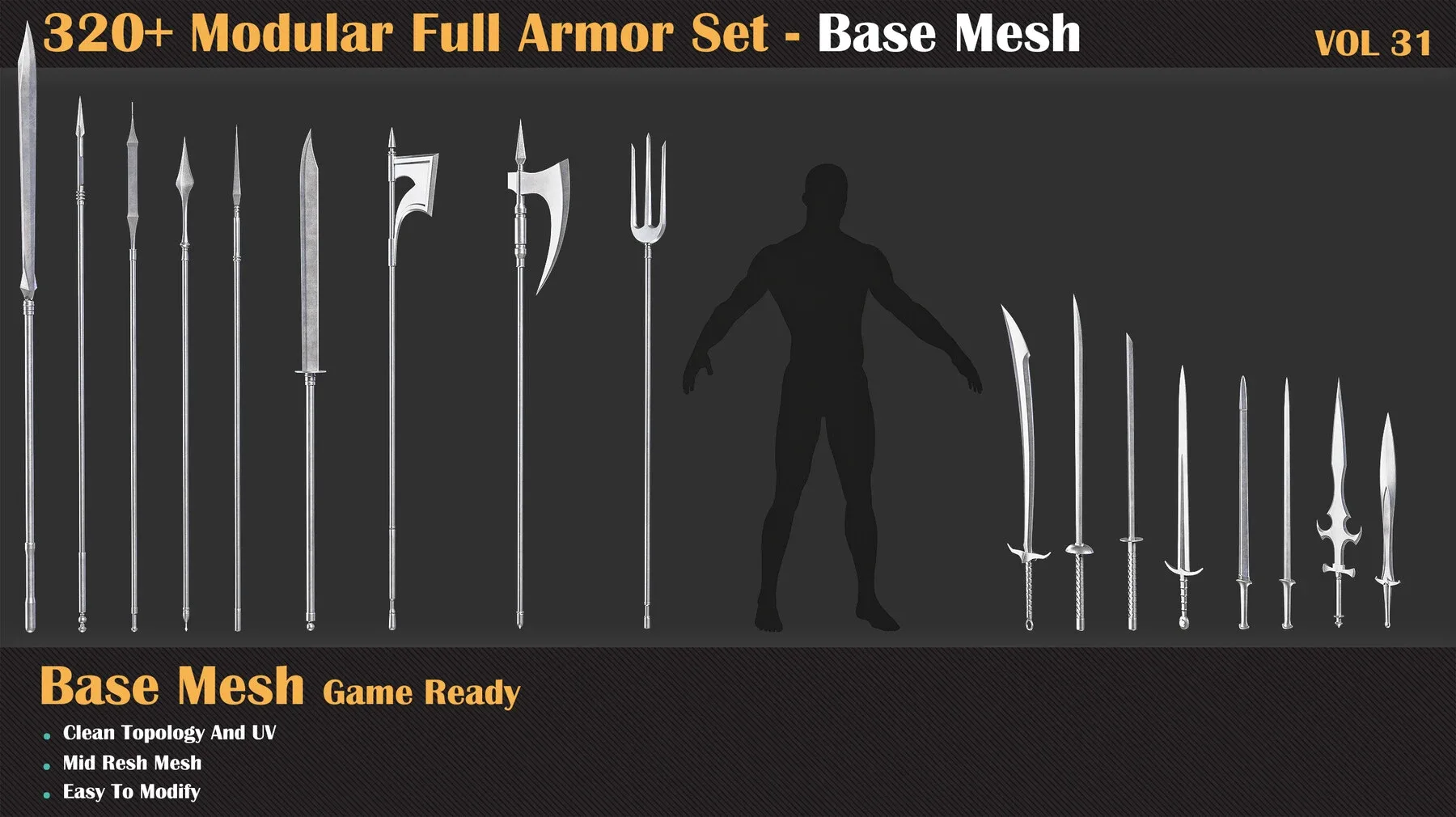 320+ Modular Full Armor Set - Base - FlippedNormals