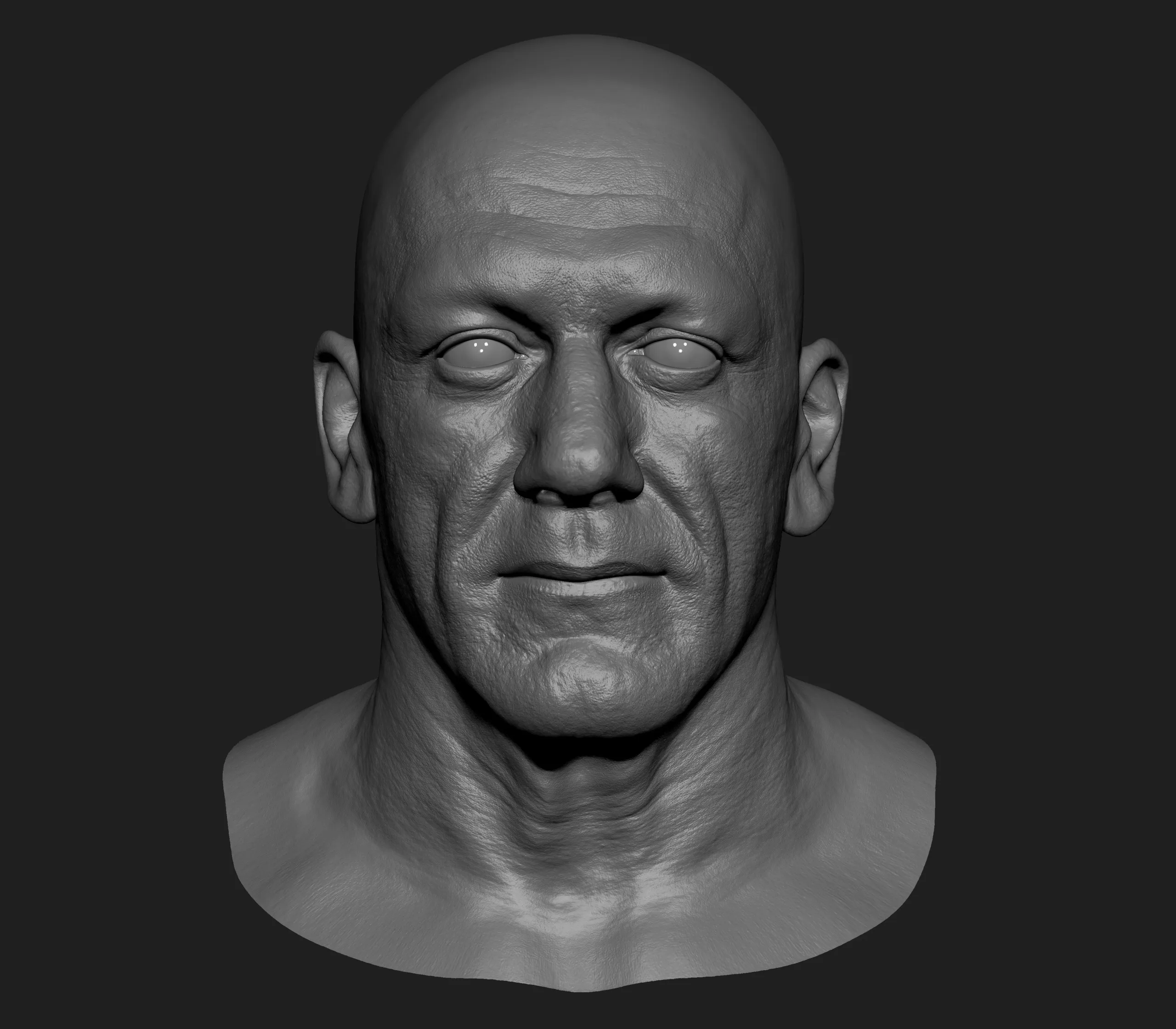Hulk Hogan likeness sculpt 3D model - FlippedNormals