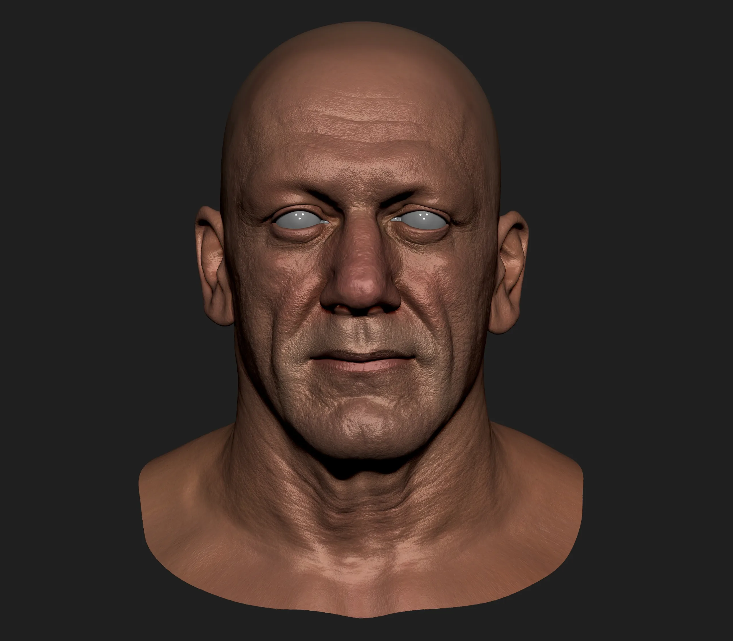 Hulk Hogan likeness sculpt 3D model - FlippedNormals