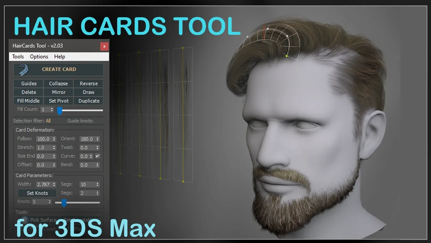 Hair Cards for 3dsmax - FlippedNormals