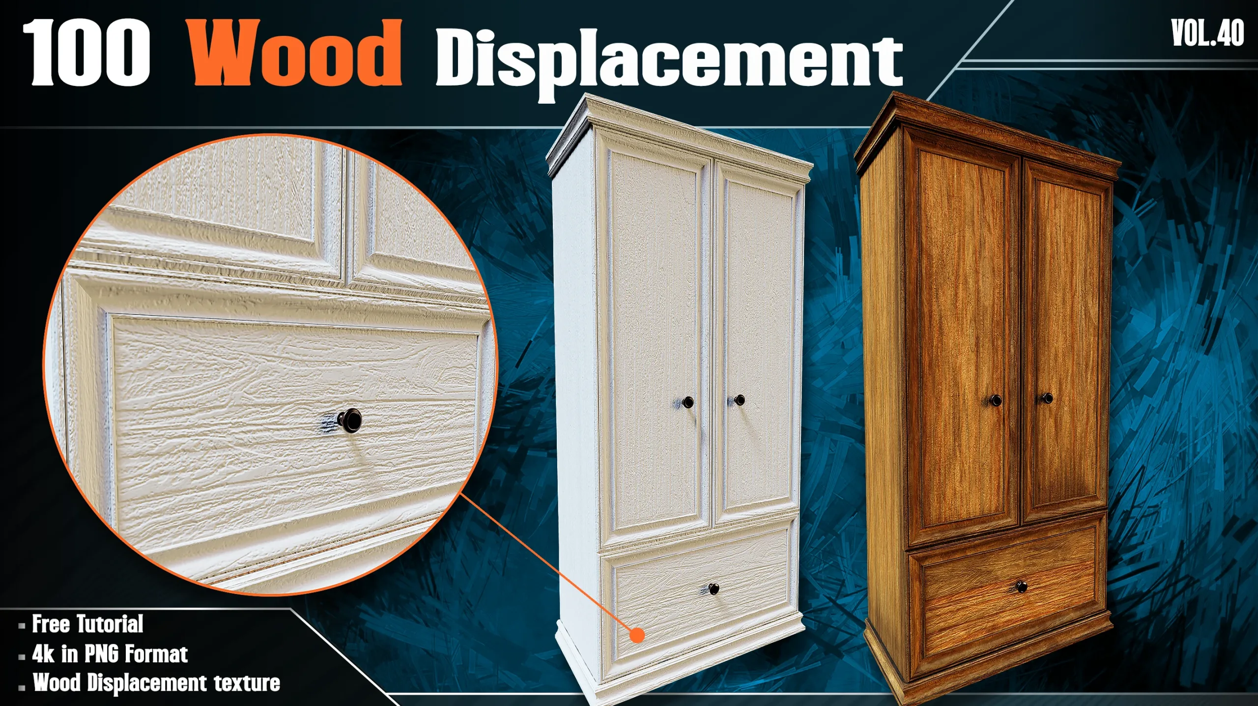 100 Wood Displacement Texture- - FlippedNormals