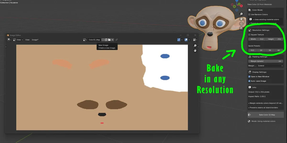 Color ID map Baker for Blender - FlippedNormals