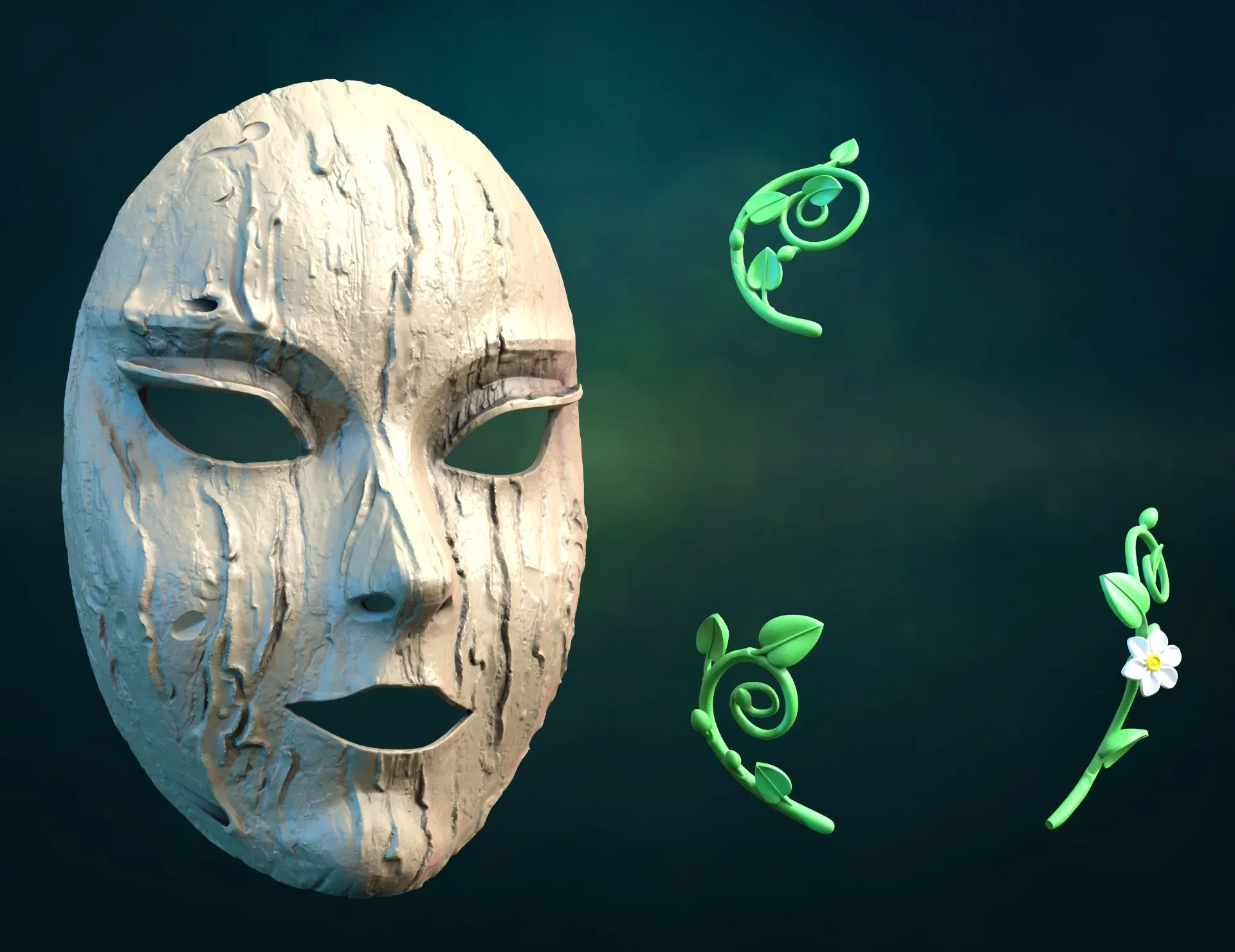 Bark Dryad Mask - FlippedNormals