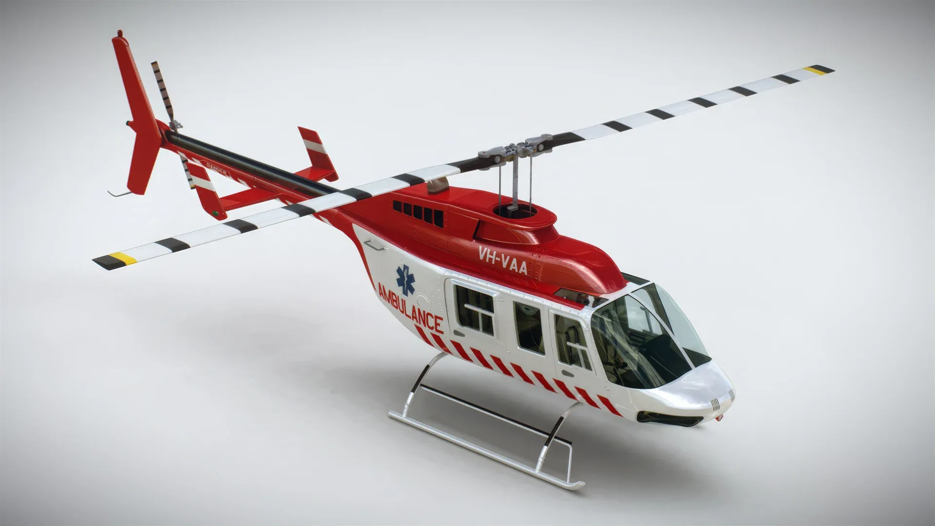 Helicopter Bell 206L ‘Ambulance’ - FlippedNormals