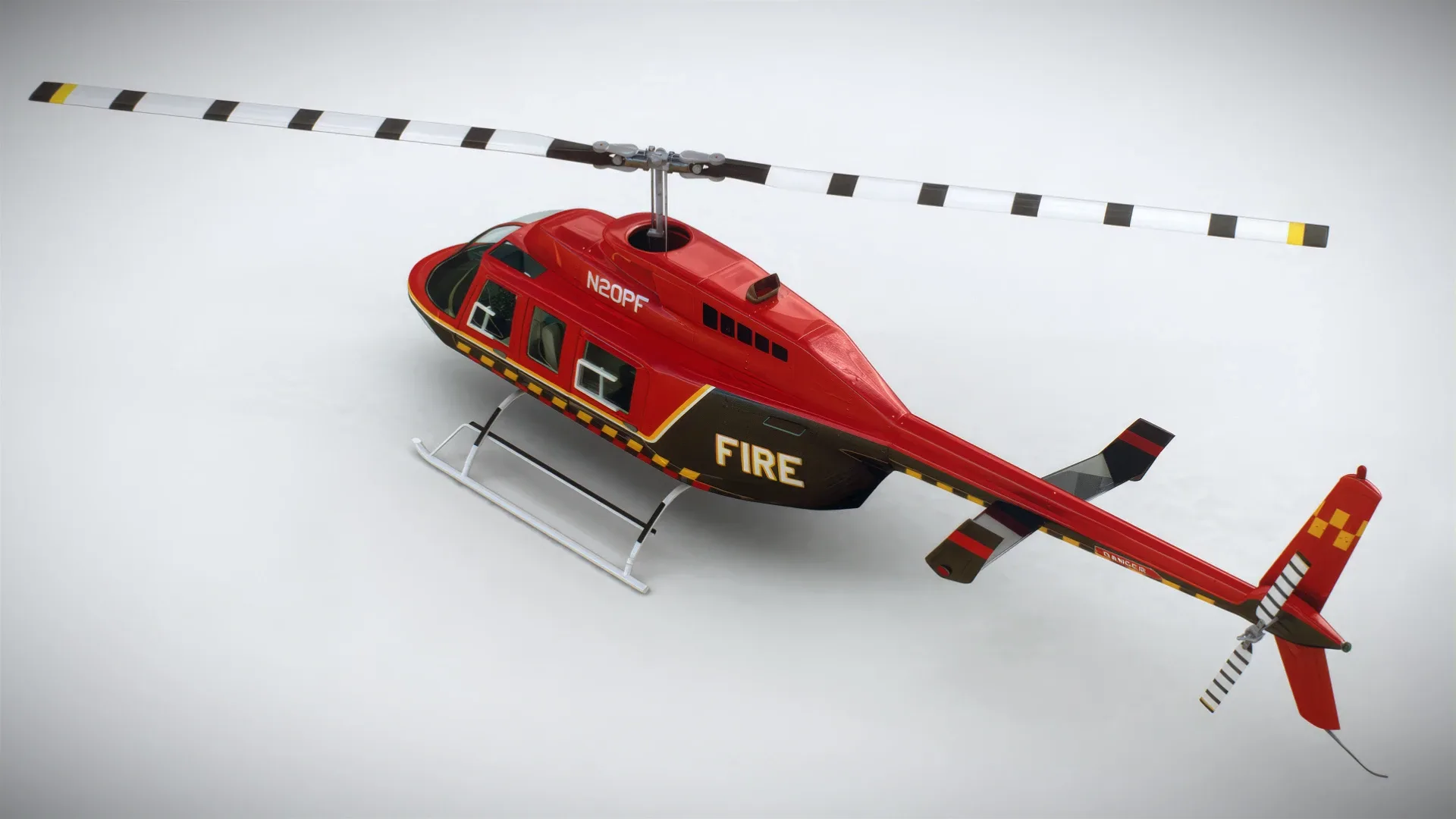 Helicopter Bell 206L ‘Fire’ - FlippedNormals