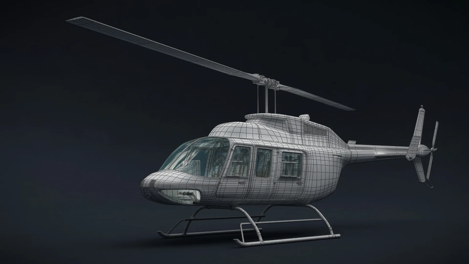 Helicopter Bell 206L ‘Fire’ - FlippedNormals