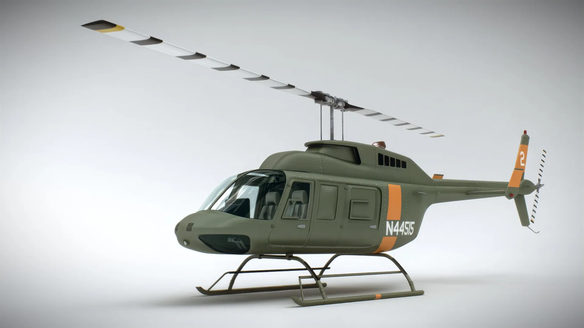 Helicopter Bell 206L ‘Military’ - FlippedNormals