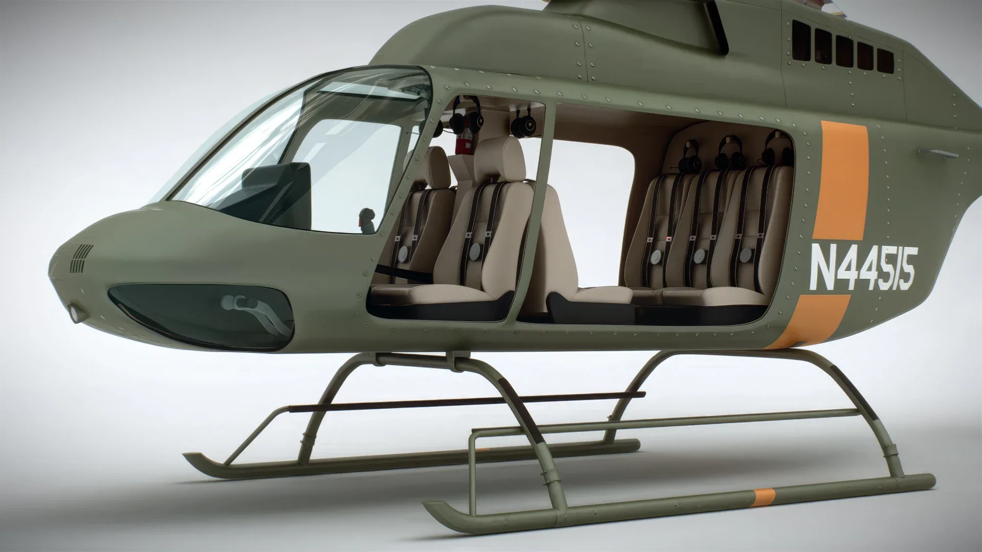 Helicopter Bell 206L ‘Military’ - FlippedNormals