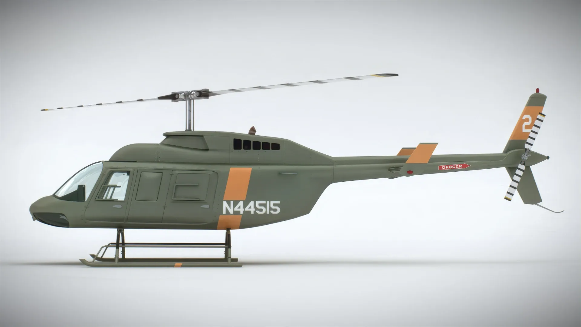 Helicopter Bell 206L ‘Military’ - FlippedNormals