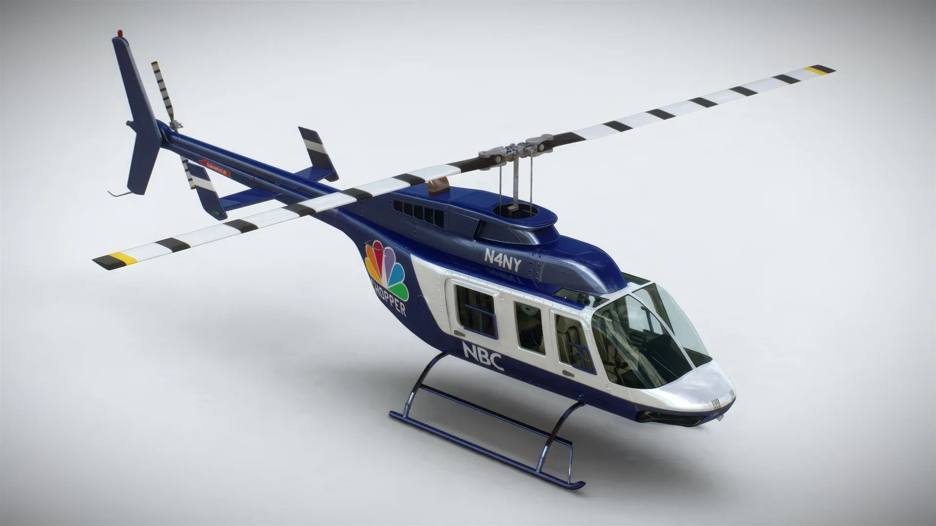 Helicopter Bell 206L ‘News’ - FlippedNormals