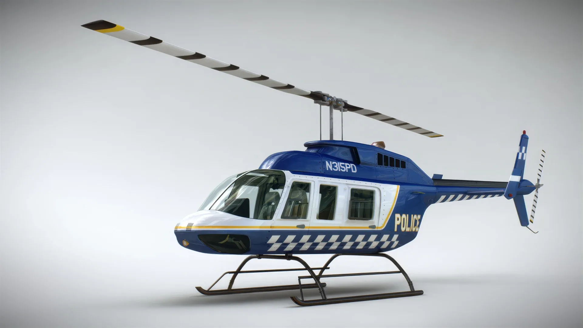 Helicopter Bell 206L ‘Police’ - FlippedNormals