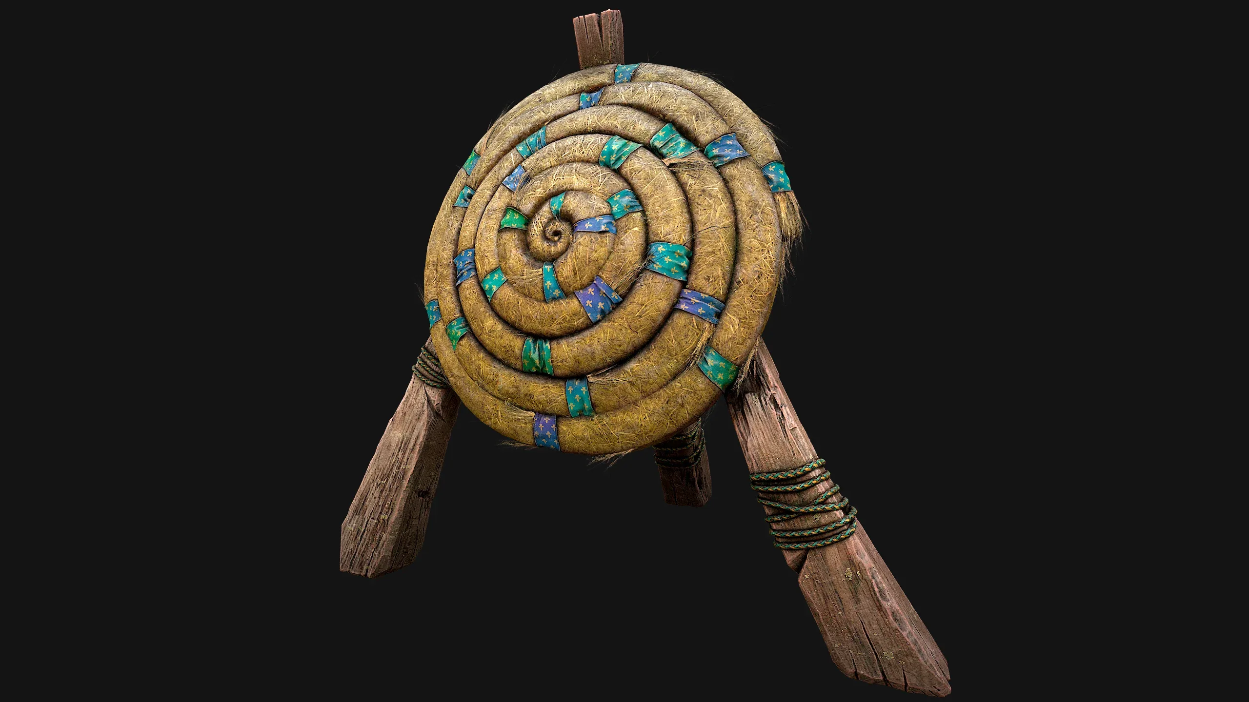 Wooden Target Straw Dummy Medieval - FlippedNormals