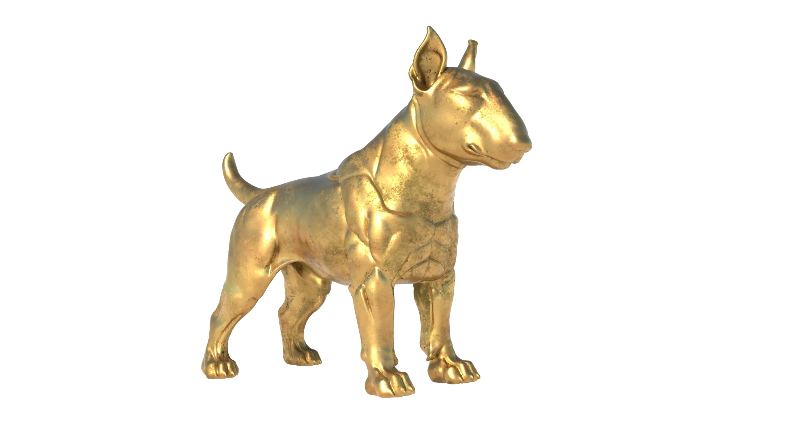 dog tarrier statue - FlippedNormals