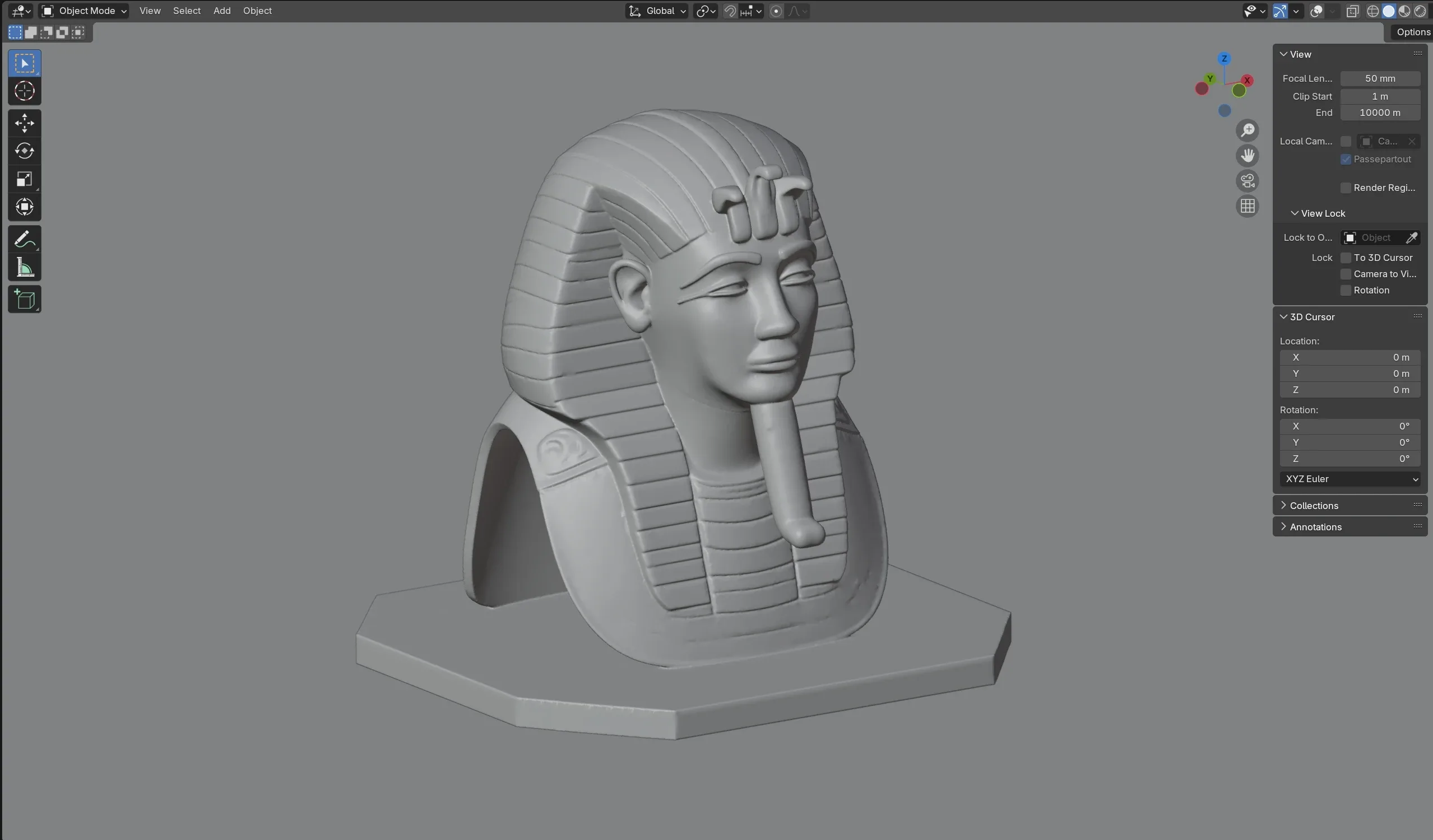 Tutankhamun bust - FlippedNormals