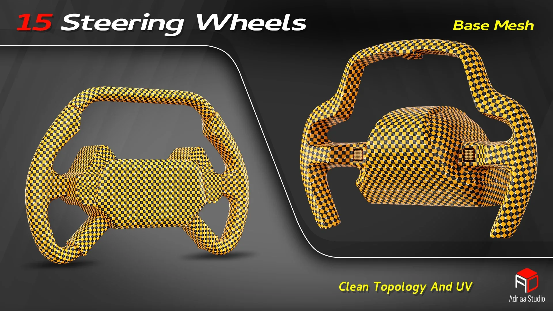 15 Steering Wheels / Base Mesh - FlippedNormals
