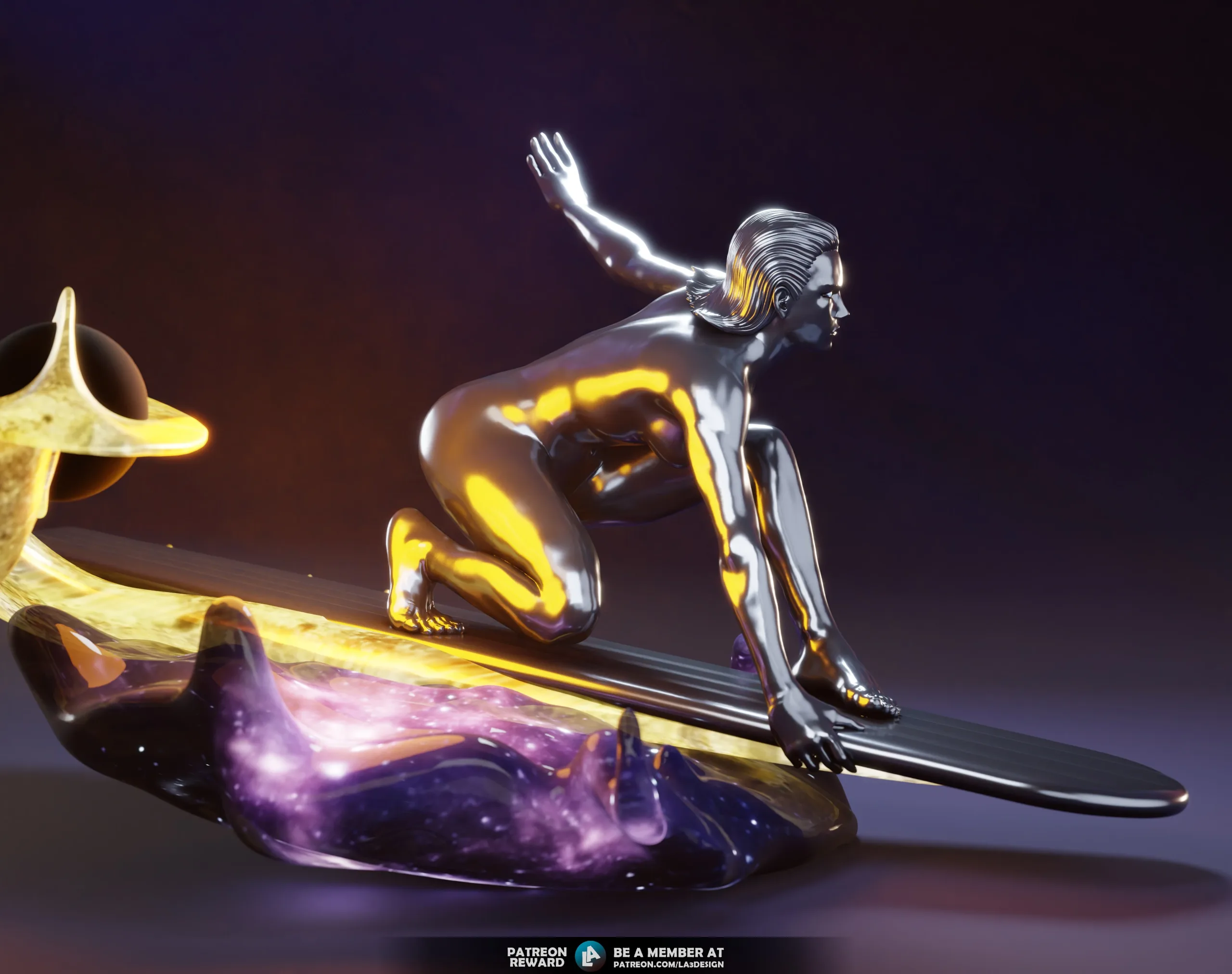 Silver Surfer - Shalla-Bal Fan - FlippedNormals
