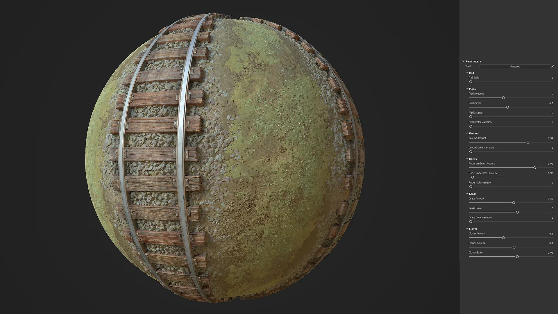 Railway Procedural Material & Textures - FlippedNormals