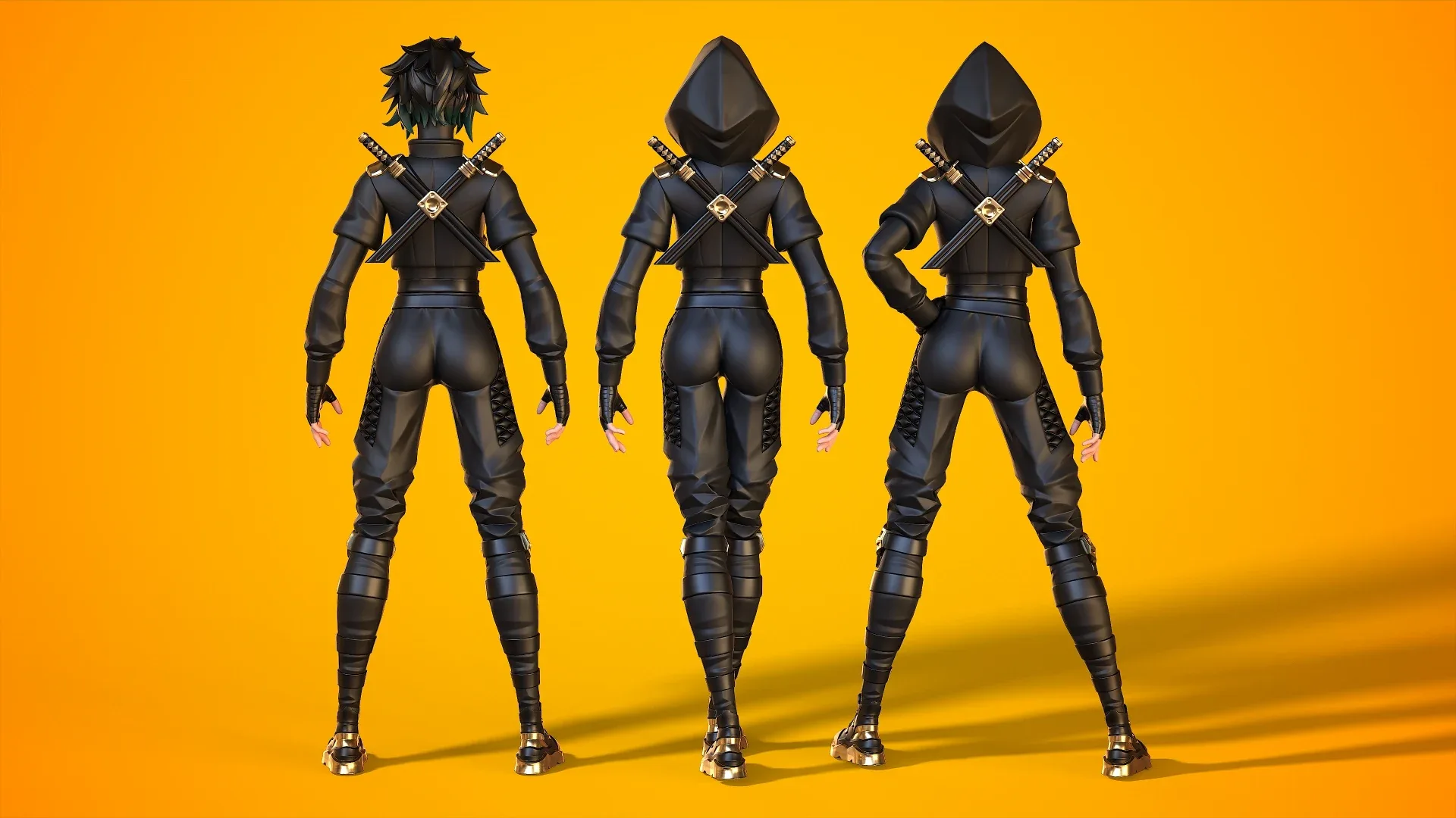 Stylized Ninja - Modular Character - FlippedNormals