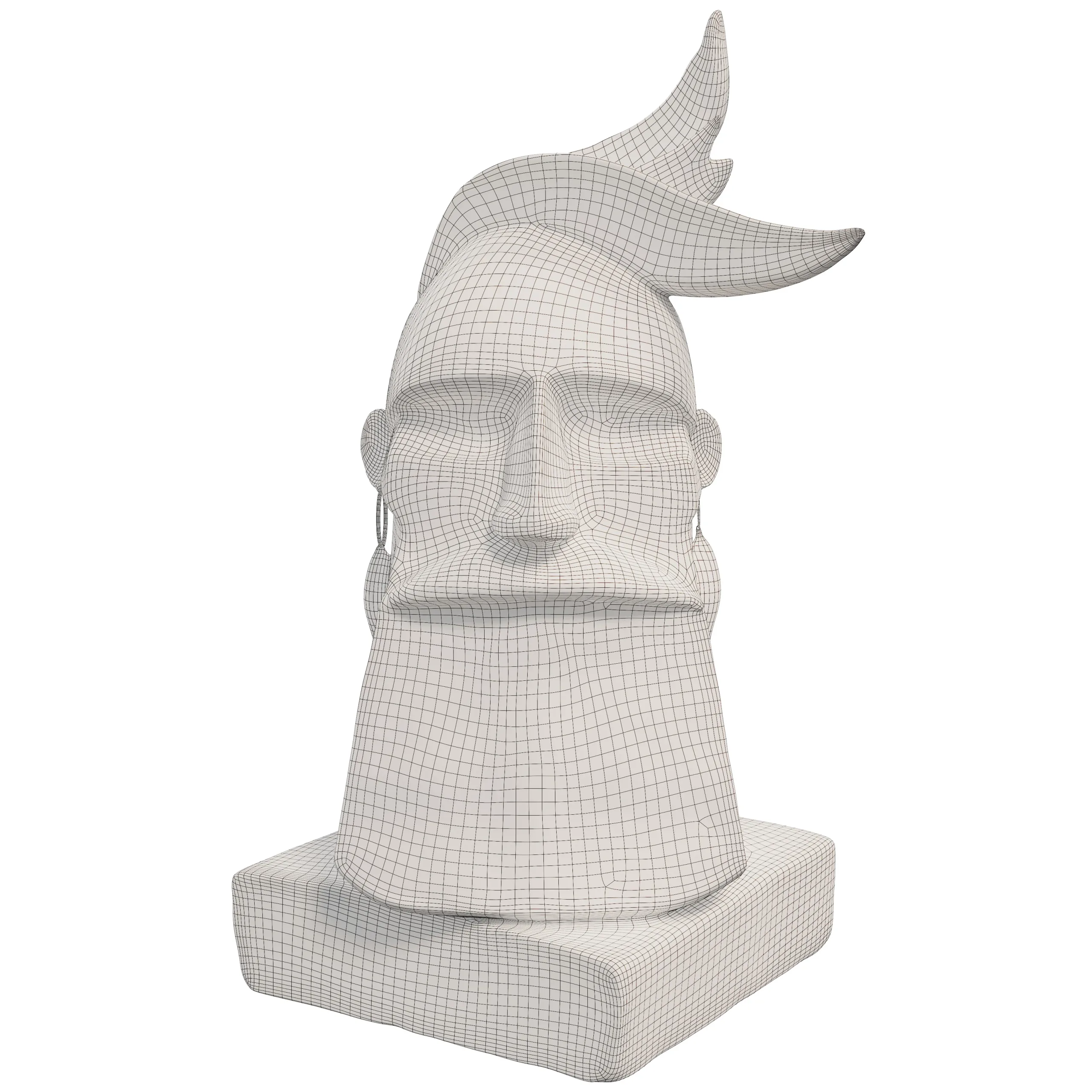 Wooden Viking Warrior Bust Mythical - FlippedNormals