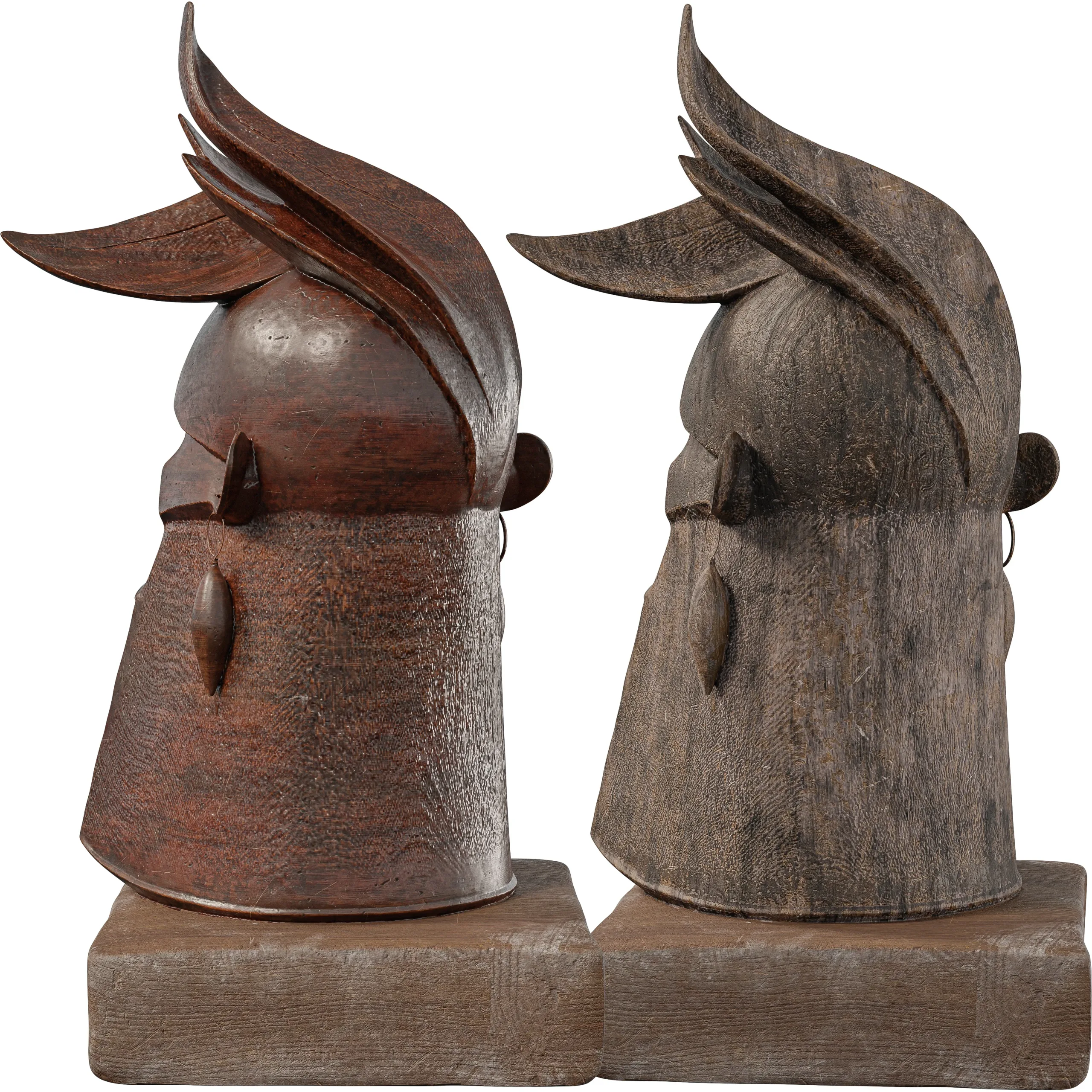 Wooden Viking Warrior Bust Mythical - FlippedNormals