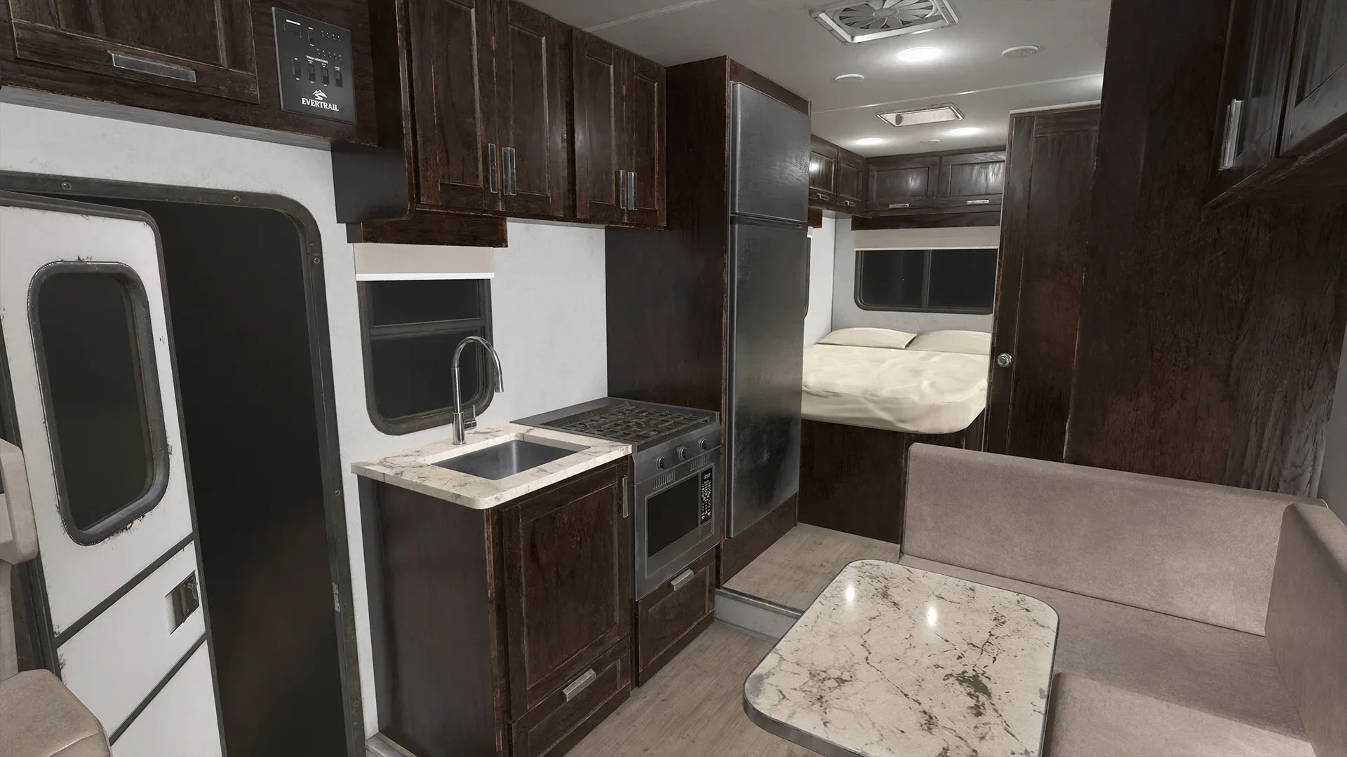 Class C RV Motorhome - Low Poly - FlippedNormals