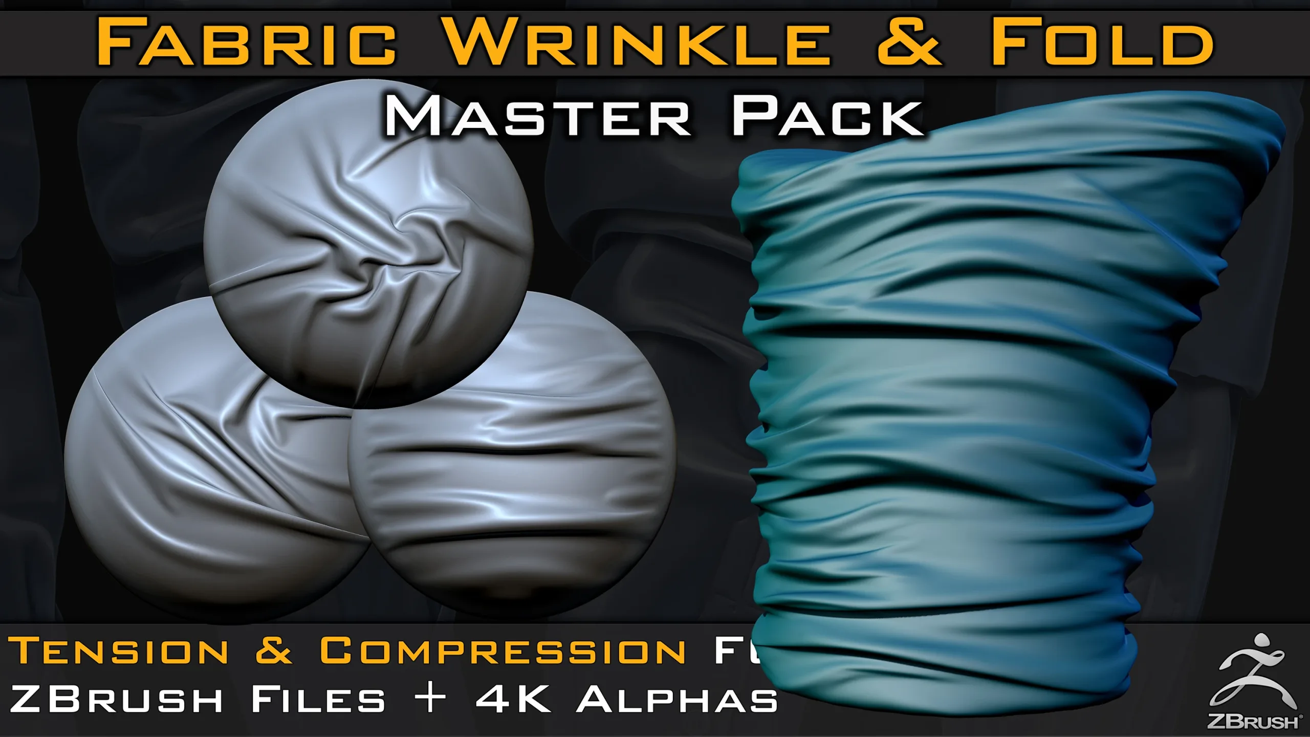 50 Fabric Wrinkle & Fold Master - FlippedNormals