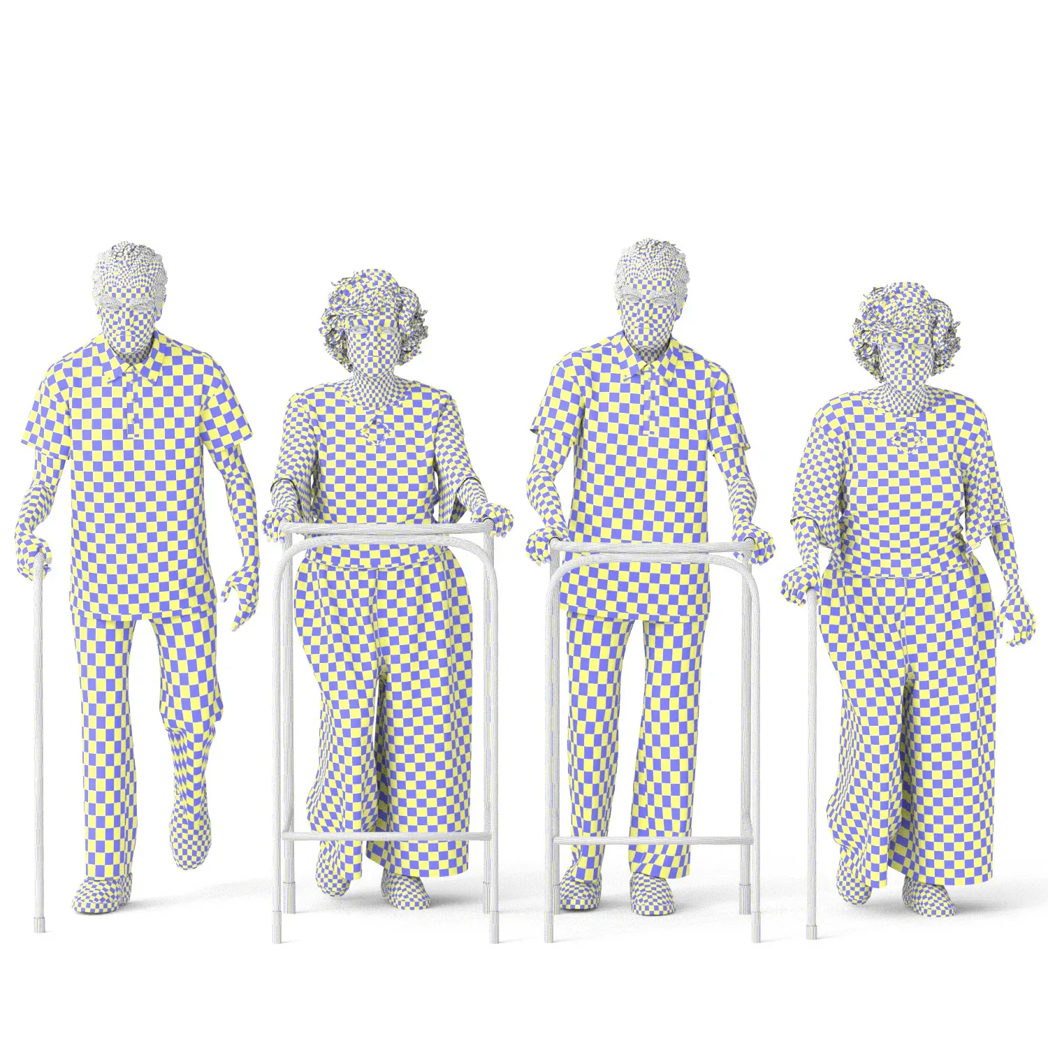 Old Man and Woman in 02 Poses - FlippedNormals