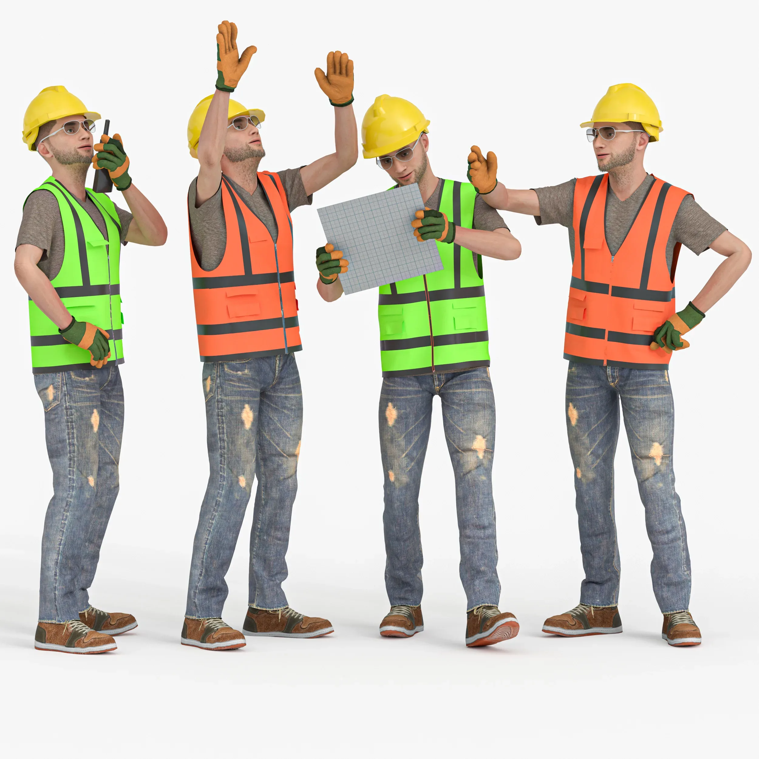 Construction Engineer 04 pose - FlippedNormals