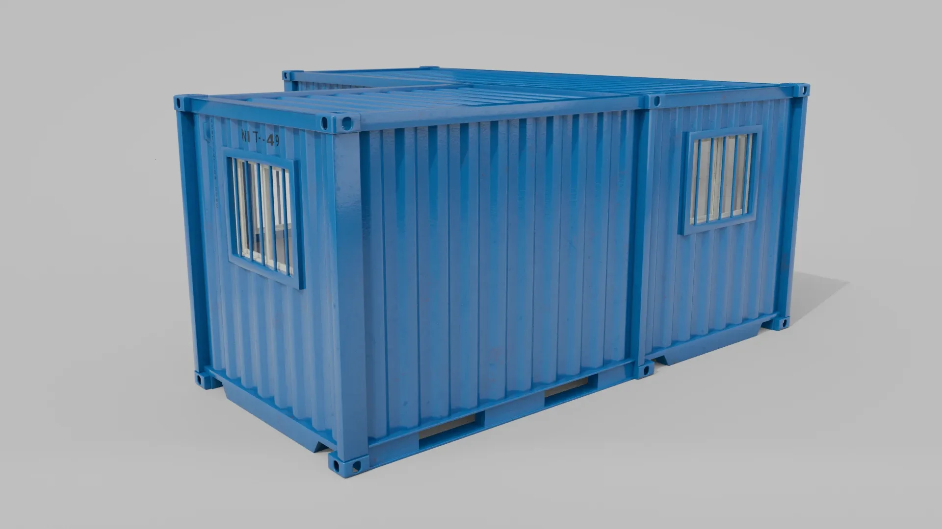 L-Shaped 20ft Shipping Container - FlippedNormals