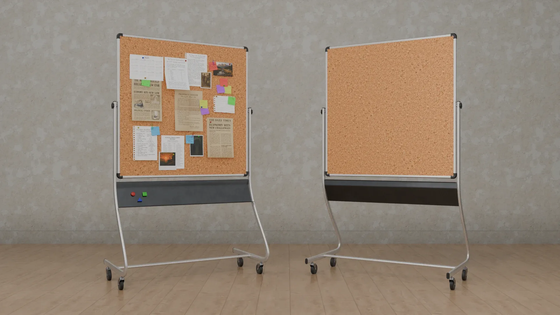 Double-Sided Metal Corkboard - - FlippedNormals