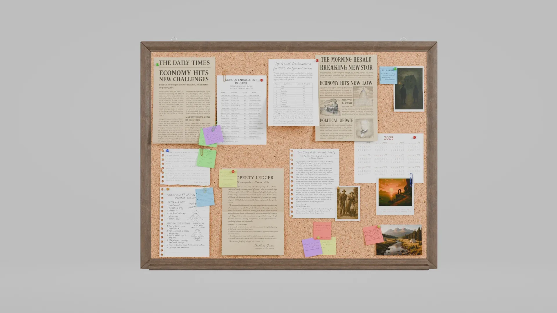 Customizable Wooden Wall Cork Board - FlippedNormals