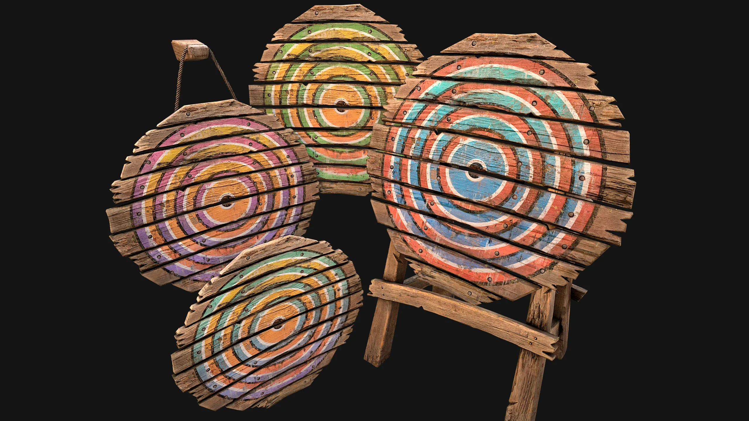 Medieval Wooden Target Archery - FlippedNormals