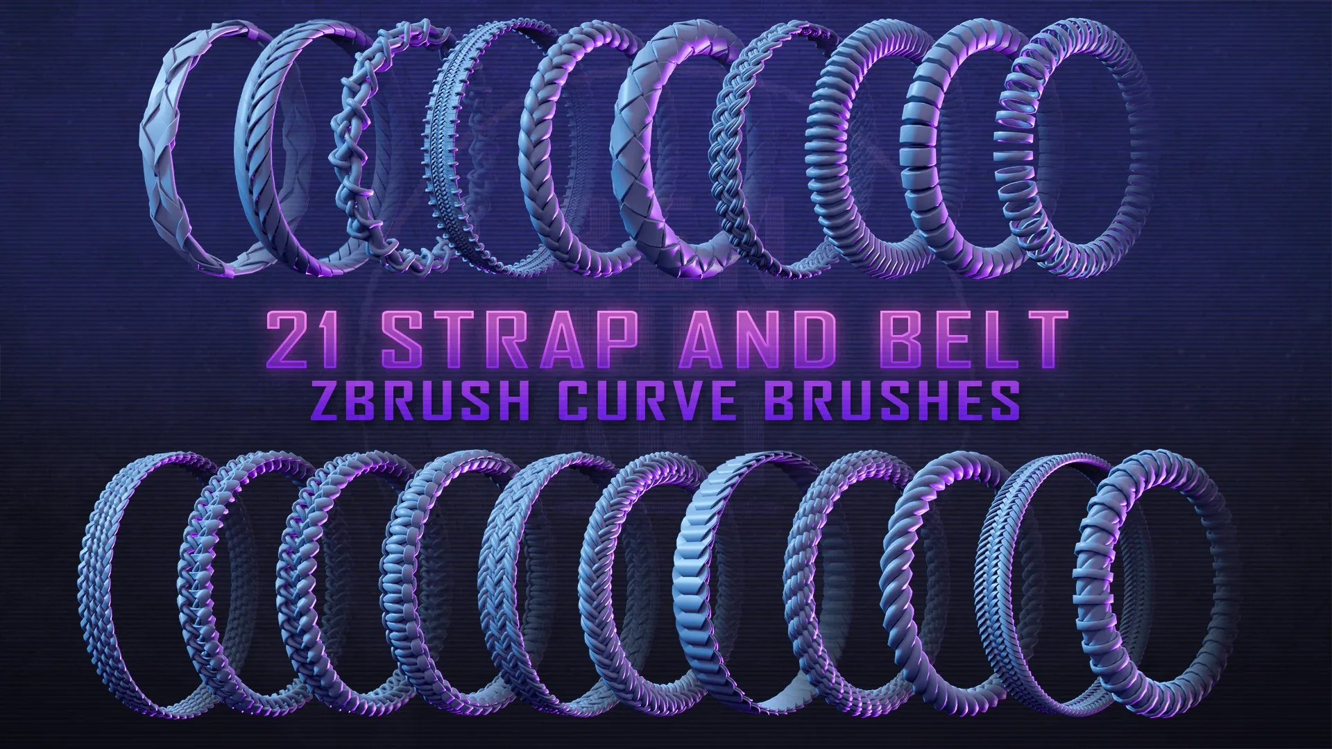 21 Strap and Belt Zbrush Curve - FlippedNormals
