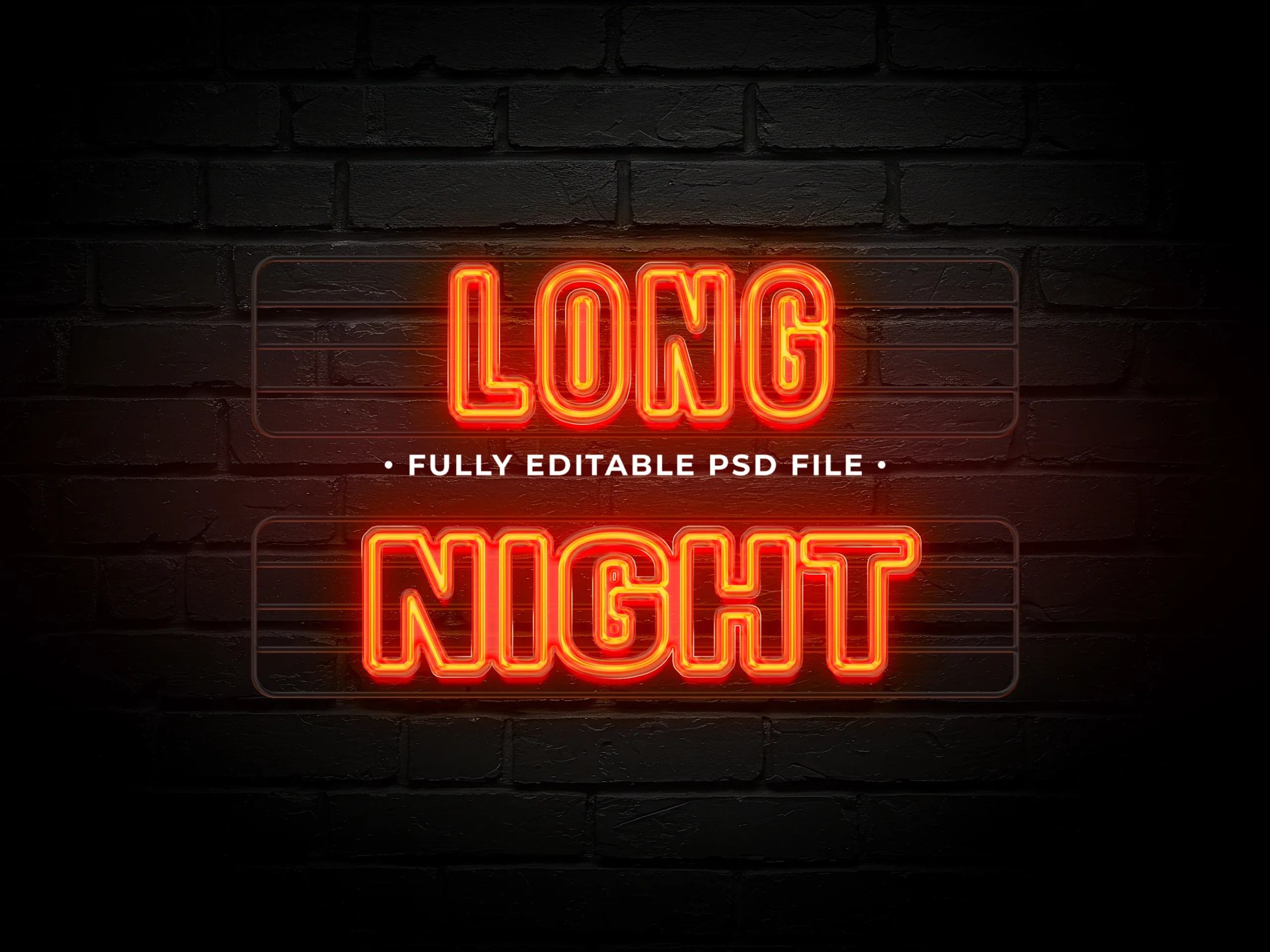 Neon Long night PSD Fully Editable - FlippedNormals